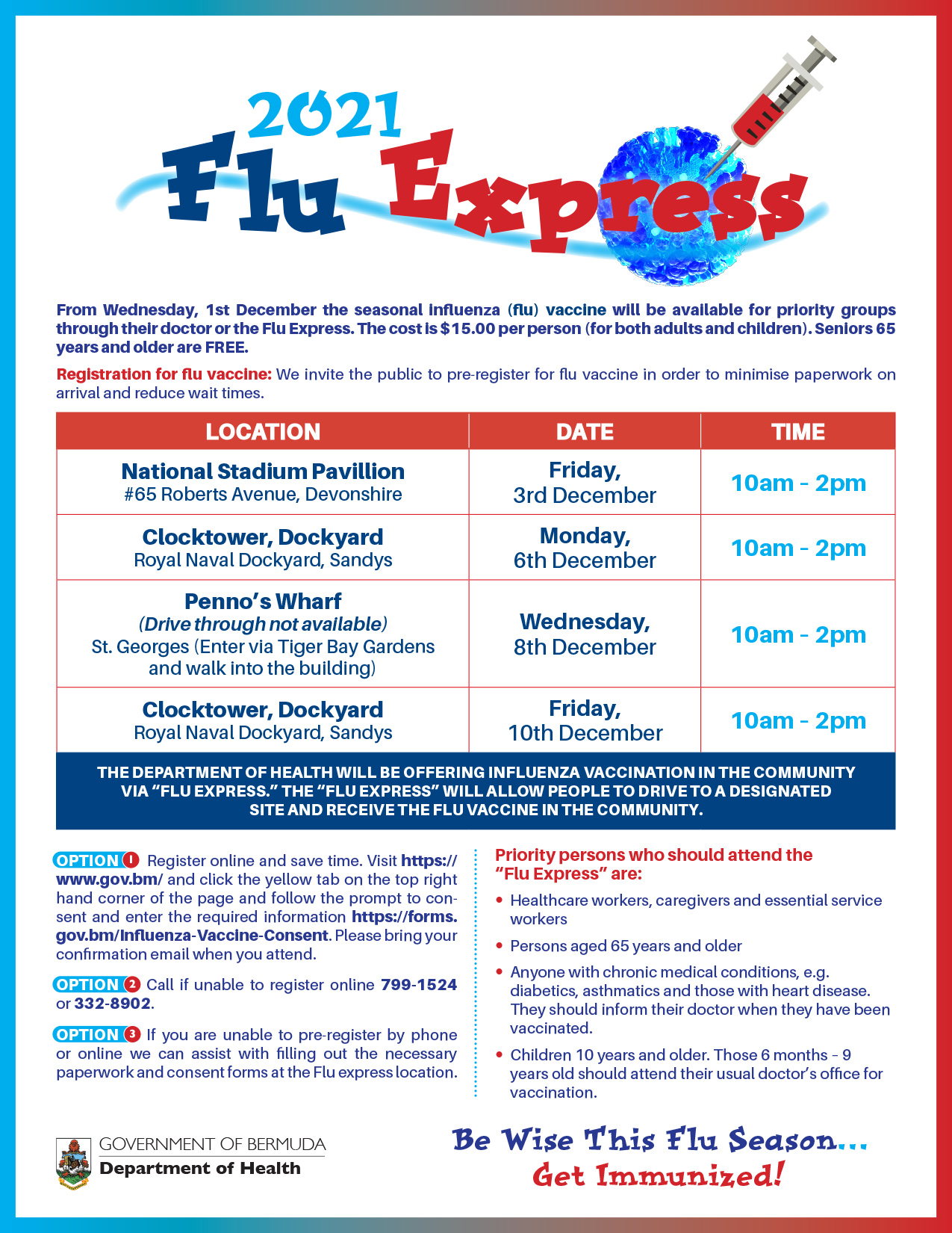 The Flu Express - Get Your Flu Shot | Government of Bermuda