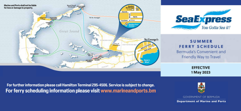 Summer Ferry Schedule Starts Monday | Government of Bermuda